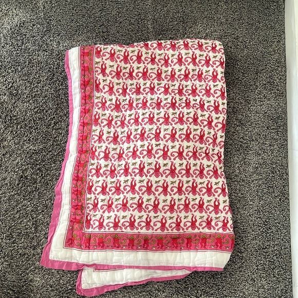 Roller Rabbit | Bedding | Roller Rabbit Pink Monkey Baby Quilt | Poshmark